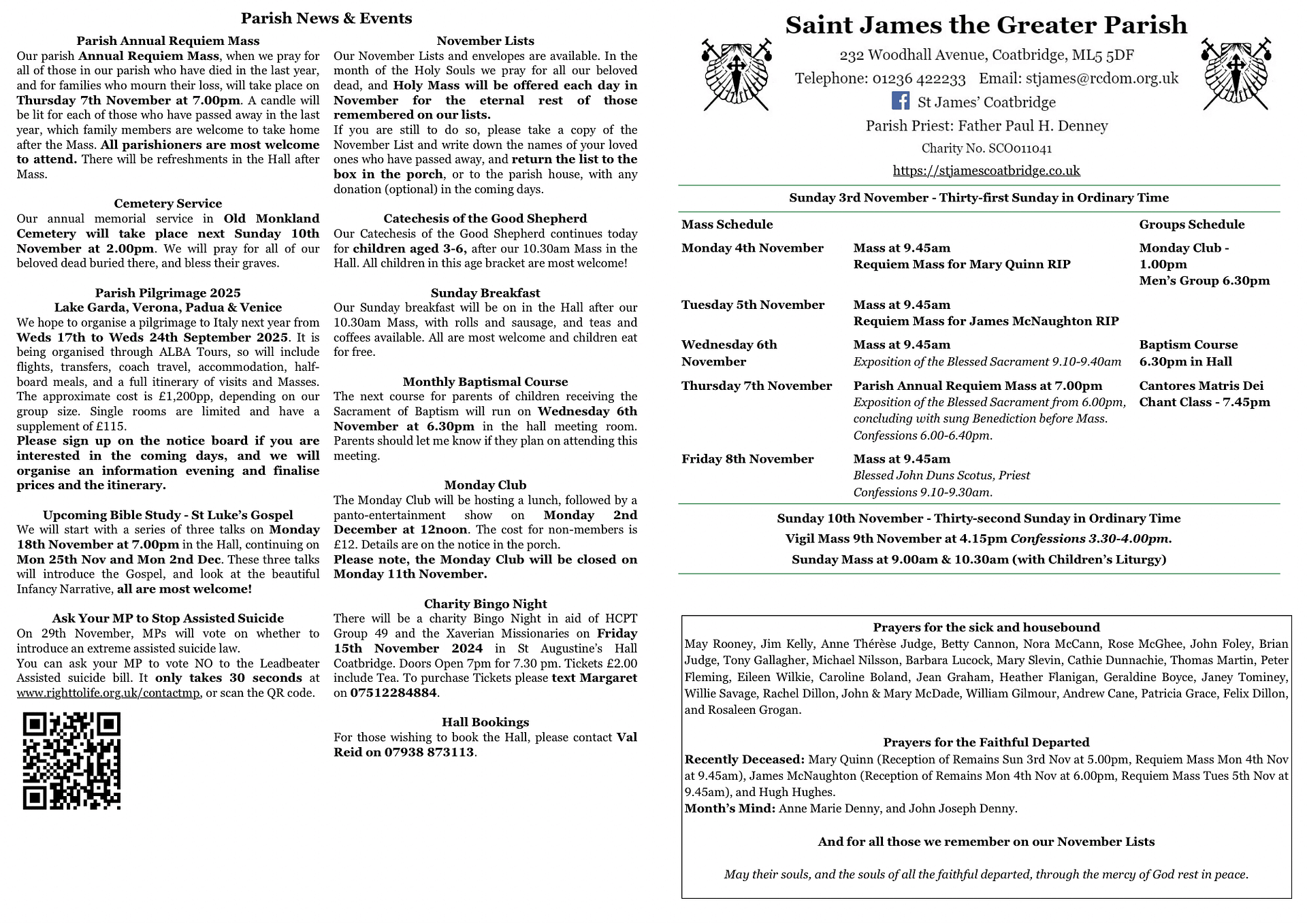 Parish bulletin for 3 November - St James the Greater Parish Church in ...