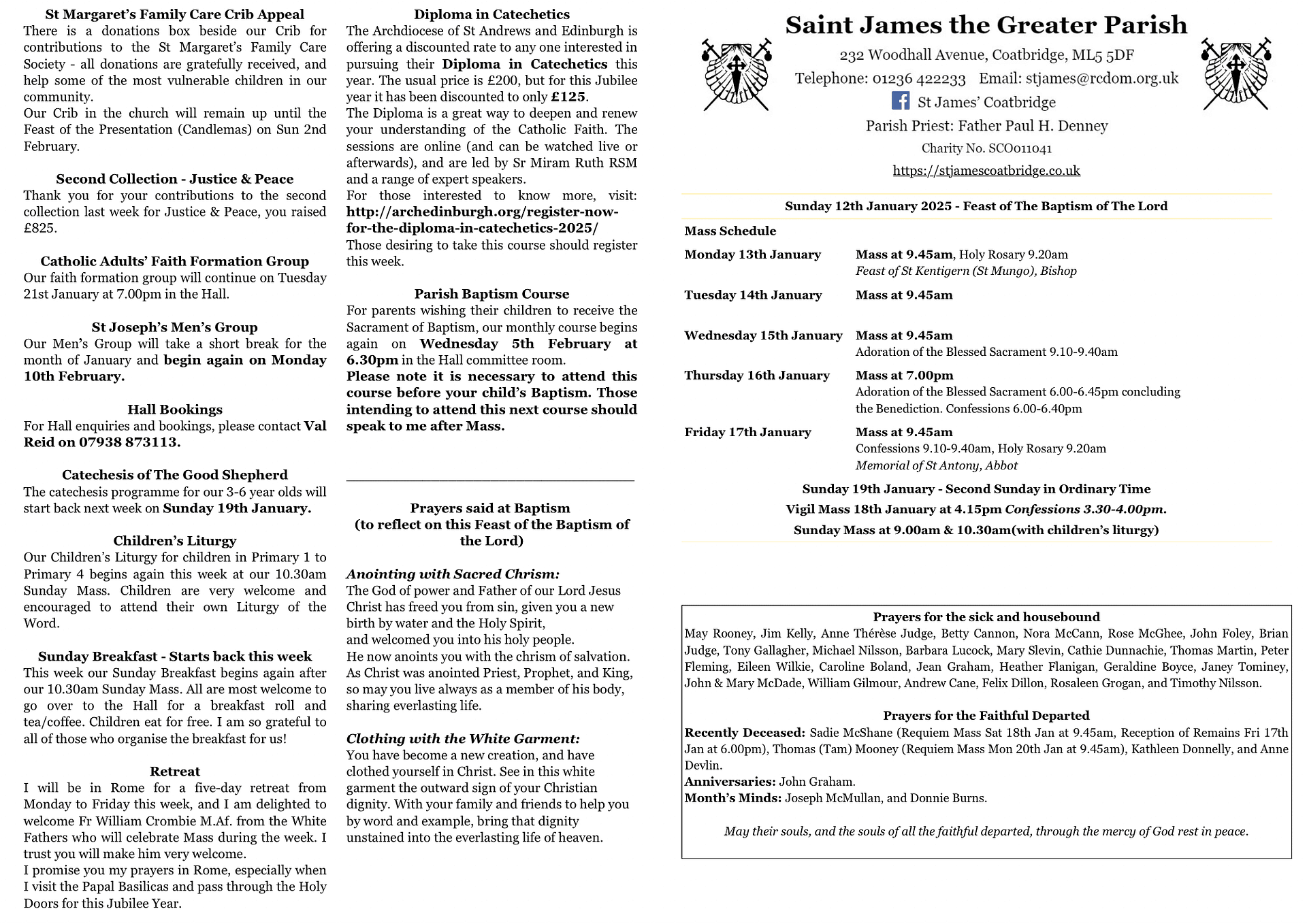 Parish bulletin for 12 January - St James the Greater Parish Church in ...