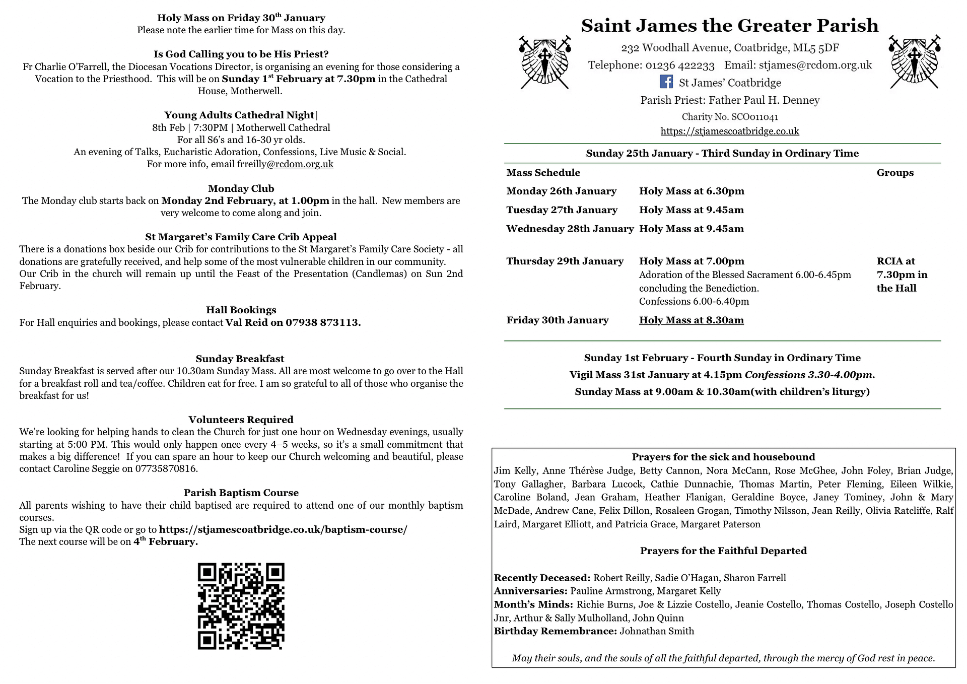 Parish bulletin for Sunday 25th January 2026 - St James the Greater ...